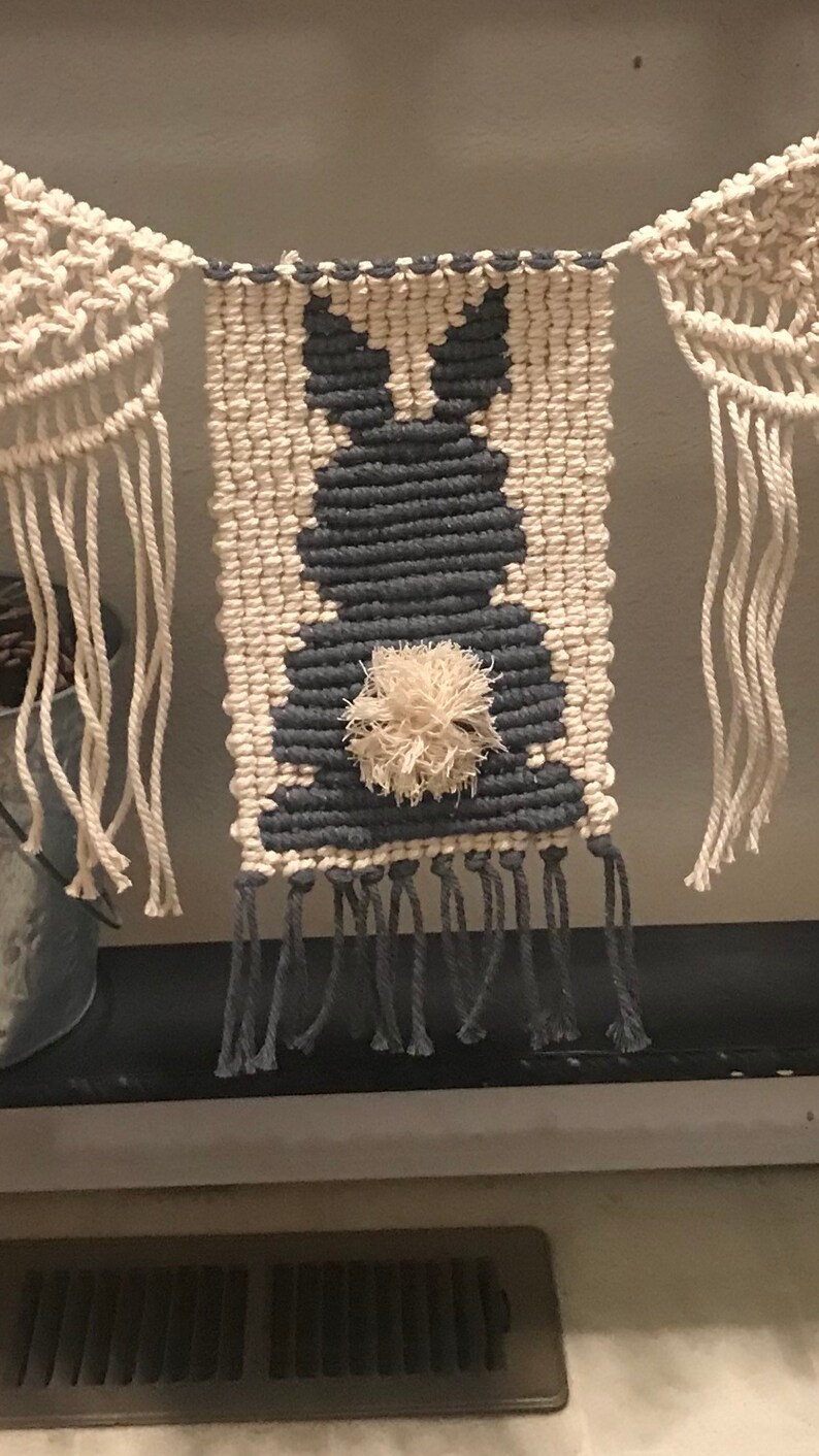 Macrame Bunny Garland - Etsy