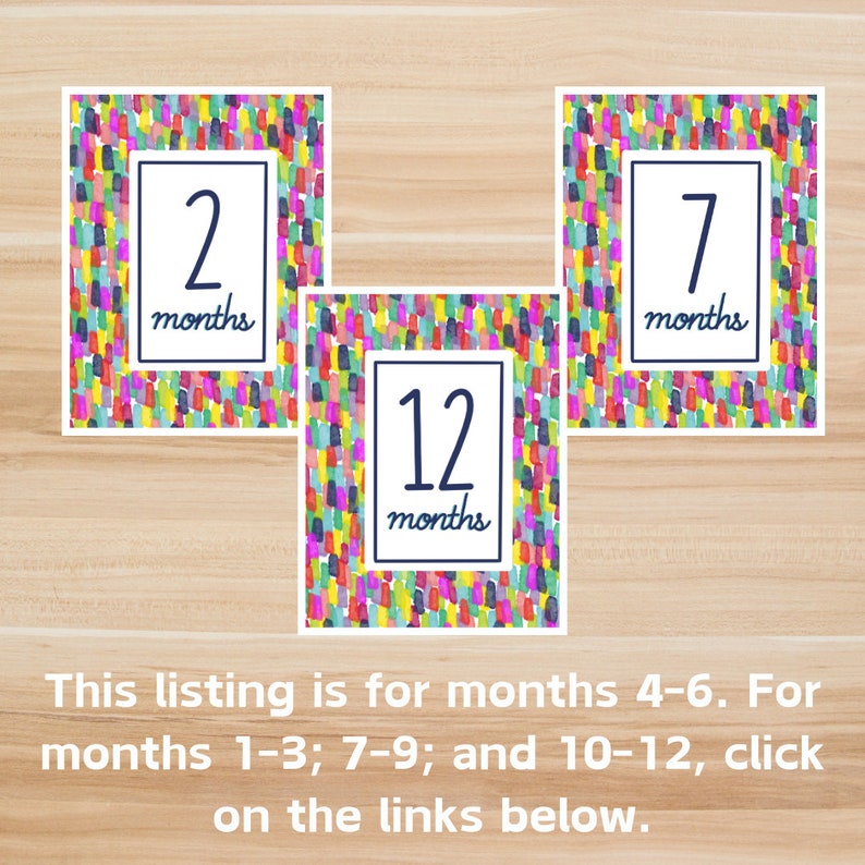 Digital - Baby Milestone Printable Cards. Colorful Milestone Cards ...