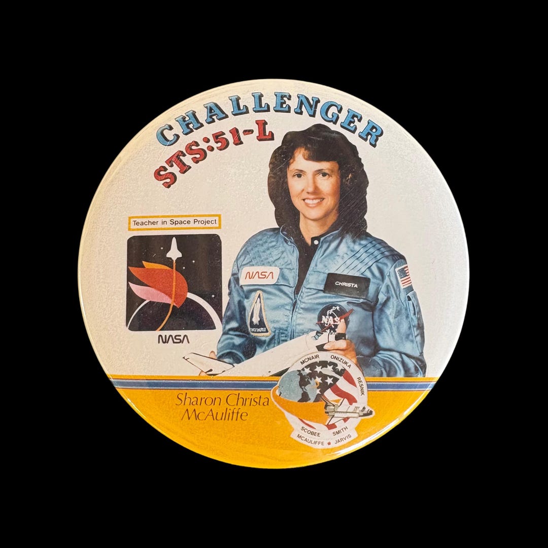 Vintage 1986 Space Shuttle Challenger Disaster STS:51-L Sharon Christa ...