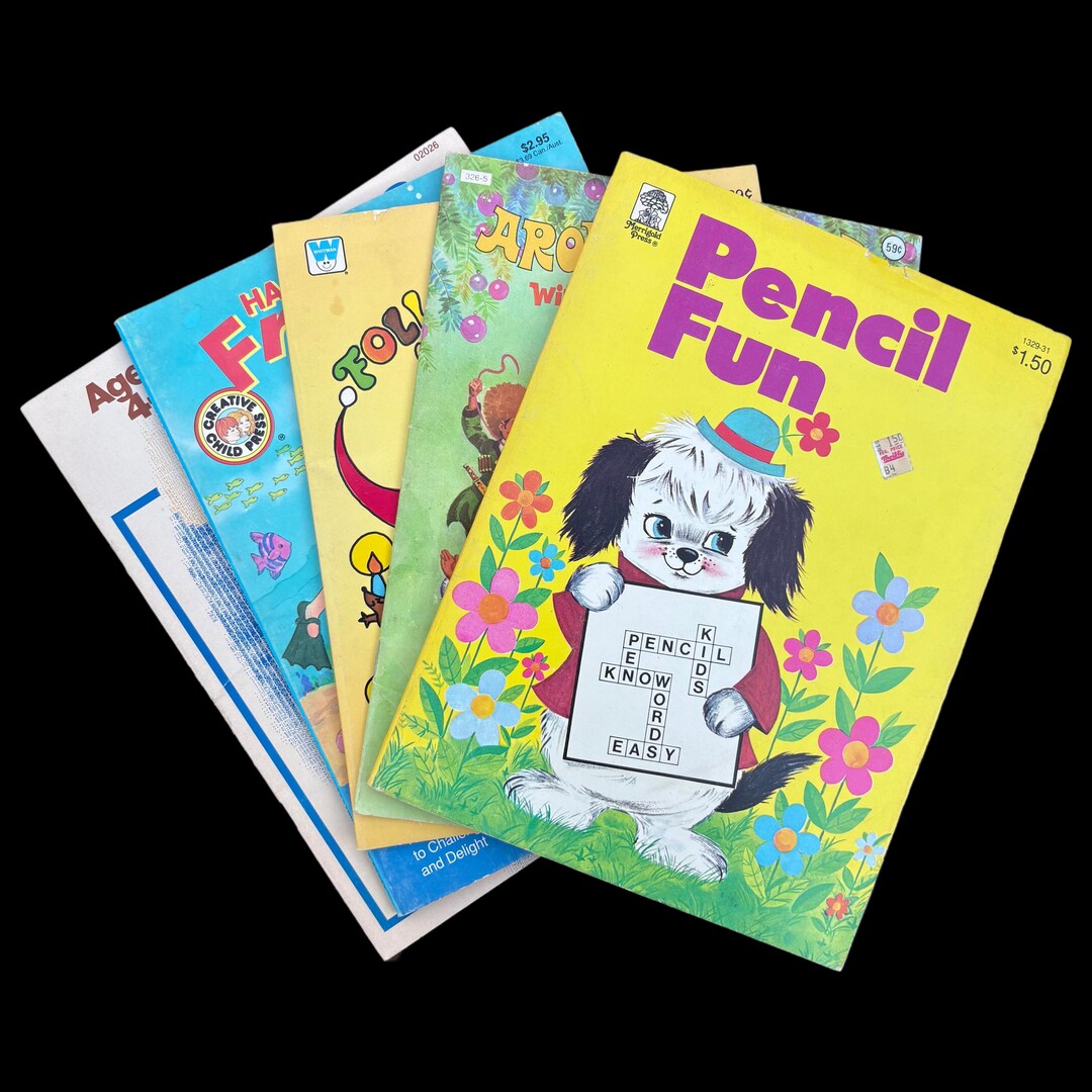 Five Vintage Unused Coloring and Activity Books | Vintage Toys ...