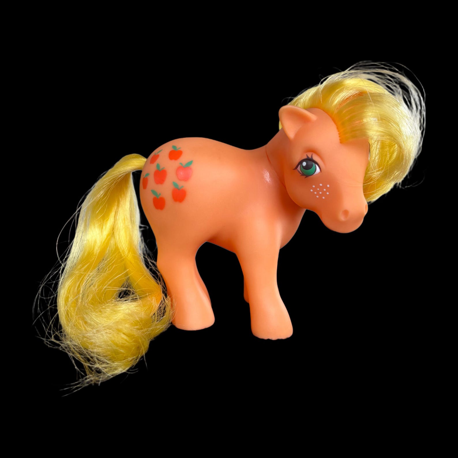 Vintage 1983 My Little Pony G1 Applejack Earth Pony Doll Toy Orange W ...