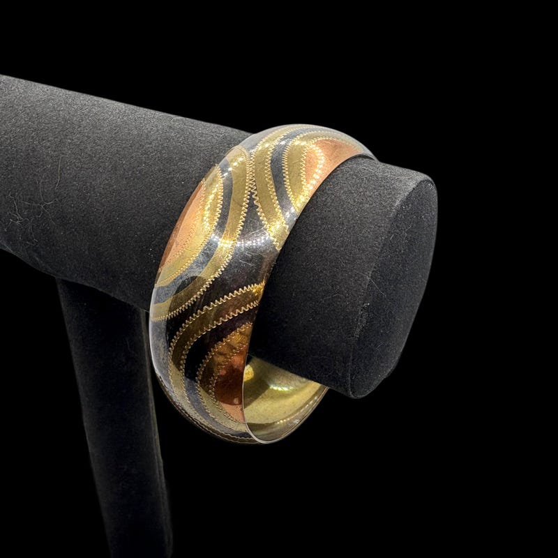 Mixed Metal Bangle - Etsy