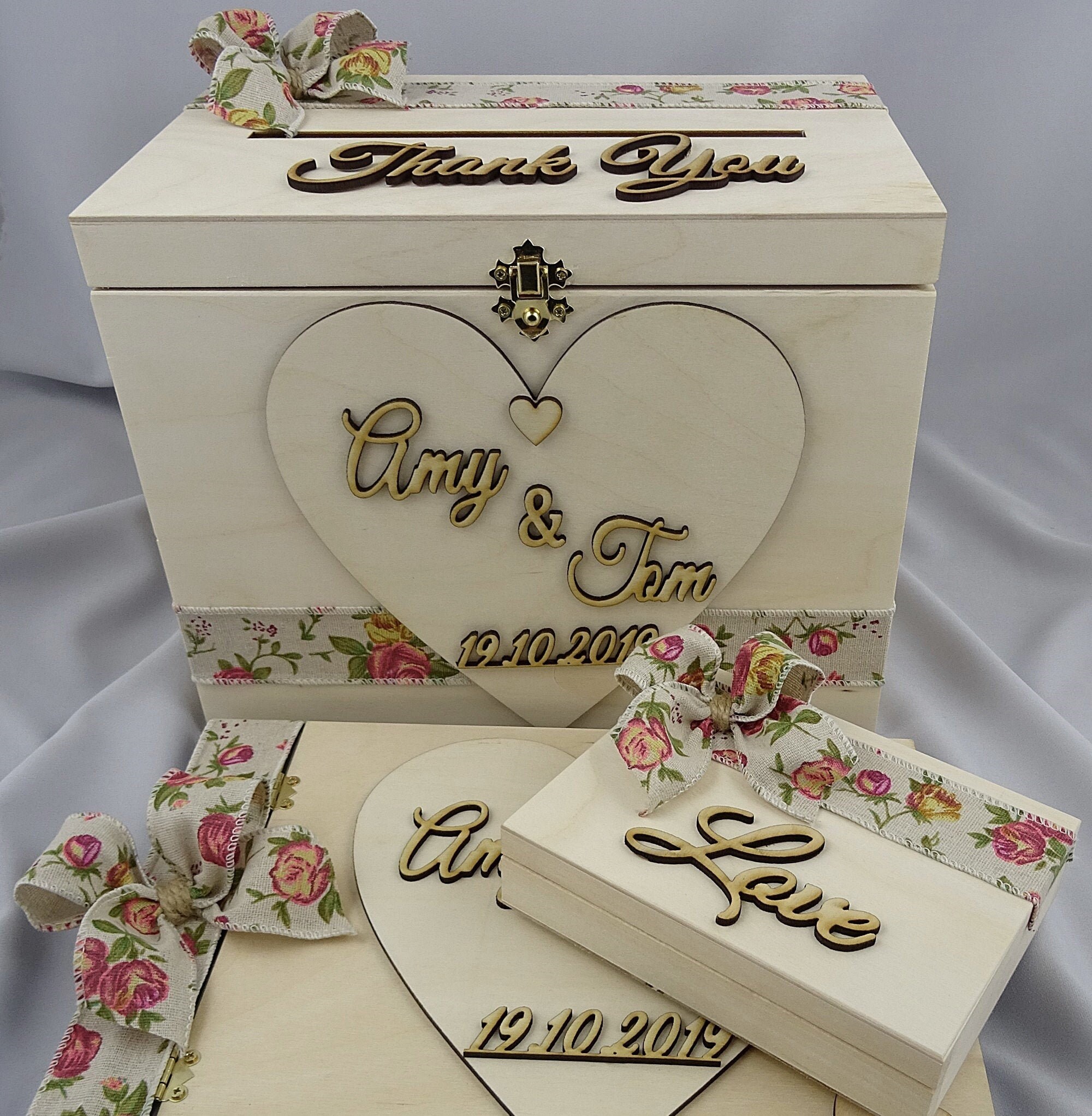 Wedding Card Box Post Box Keepsake Box Memory Box Love Birds - Etsy
