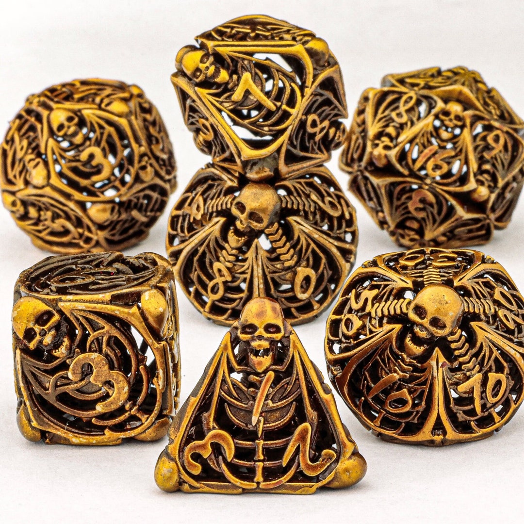 Skull Dice Hollow DND Dice Set Dungeonsanddragons D&D - Etsy