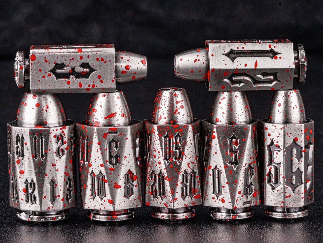 7pcs Bullet Metal D and D Dice Set for Role Playing Games, Bullet Dice ...