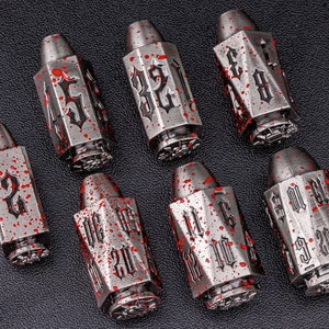 Metal Bullet Dnd Dice Set With Silver Box for Role Playing Games Gifts ...