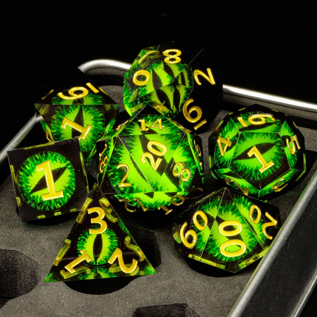 Beholder's Eye Dice D&d Dice Set, DND Dice, Handmade Sharp Edge Resin ...