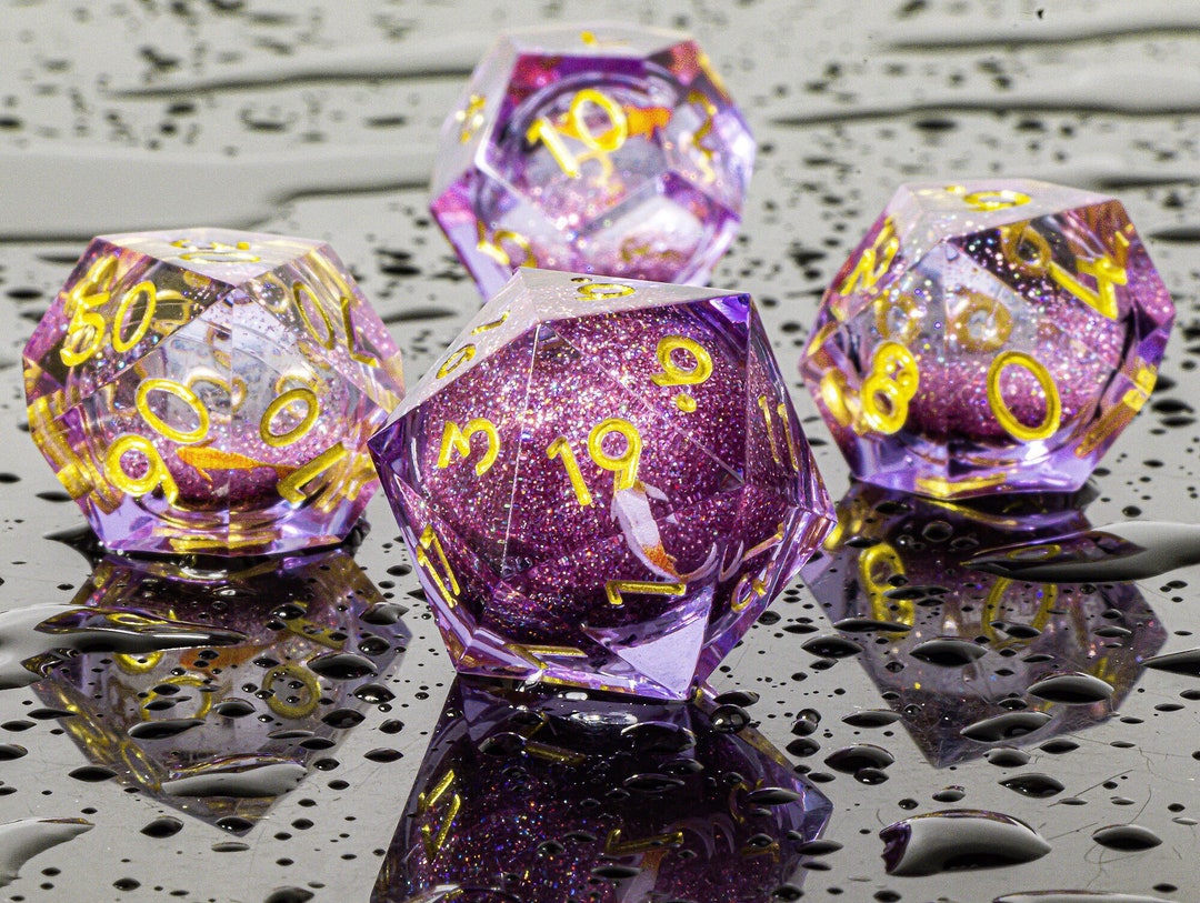 Koi Fish D&D Dice Liquid Dice Set Handmade Resin Dnd Dice for RPG ...