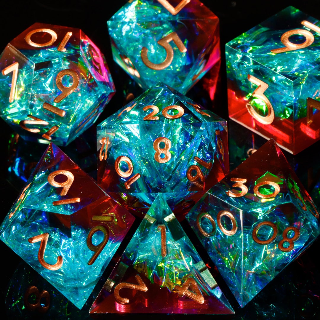 Resin Dnd Dice Set / D&D Dice Set / Sharp Edge Dice Set / - Etsy