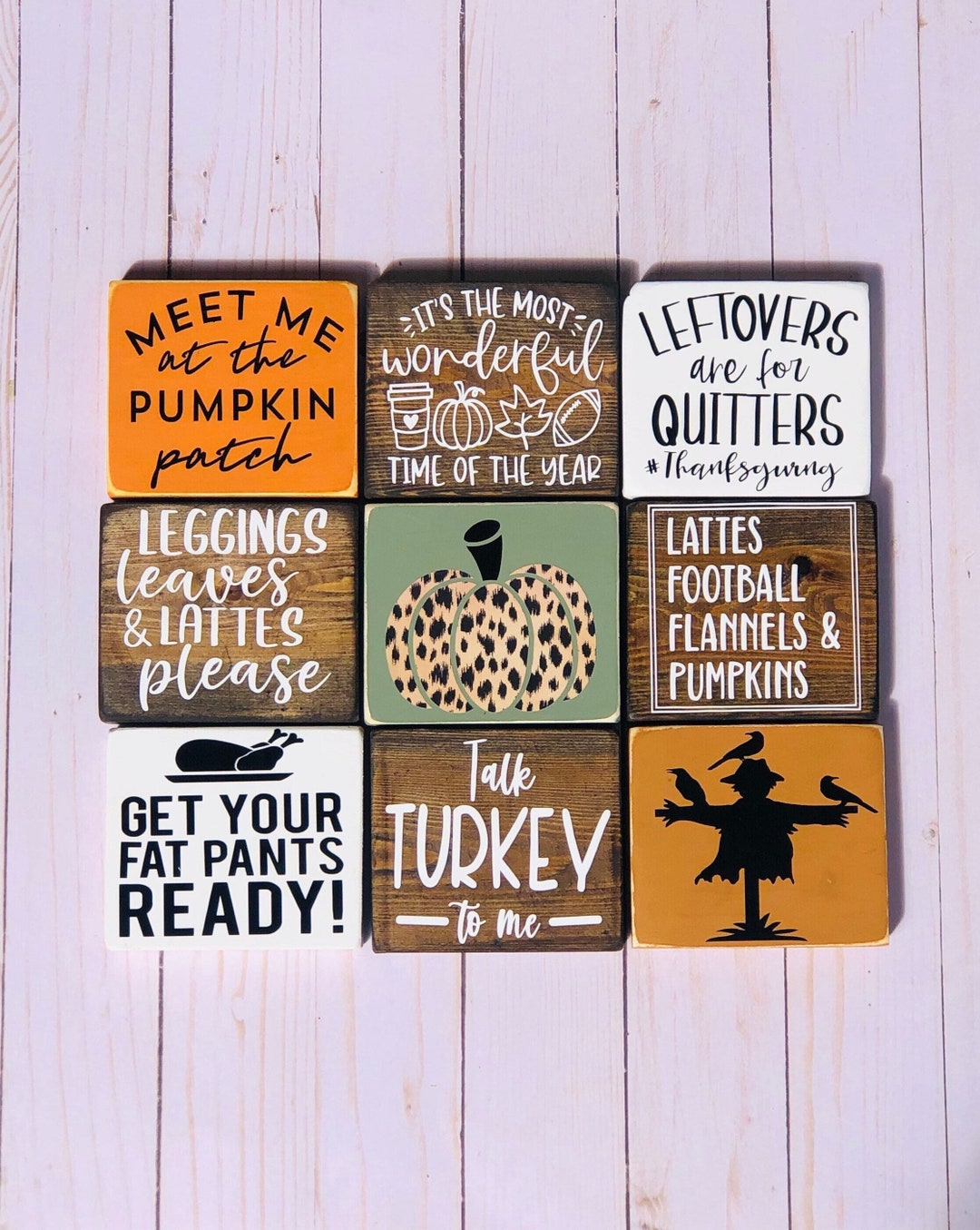 Fall Thanksgiving Wood Sign Decor Group 2 - Etsy