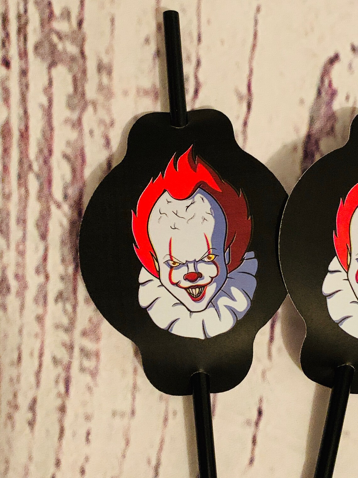 Pennywise Straw Tags / Pennywise Cupcake Toppers / Pennywise | Etsy
