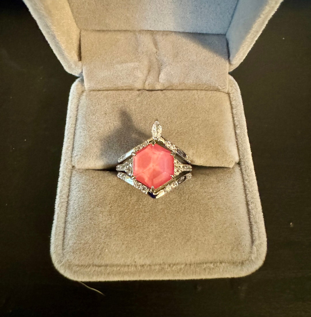 RBP6137 Bomb Party Ring With Lab Created Pink Sapphire - Etsy