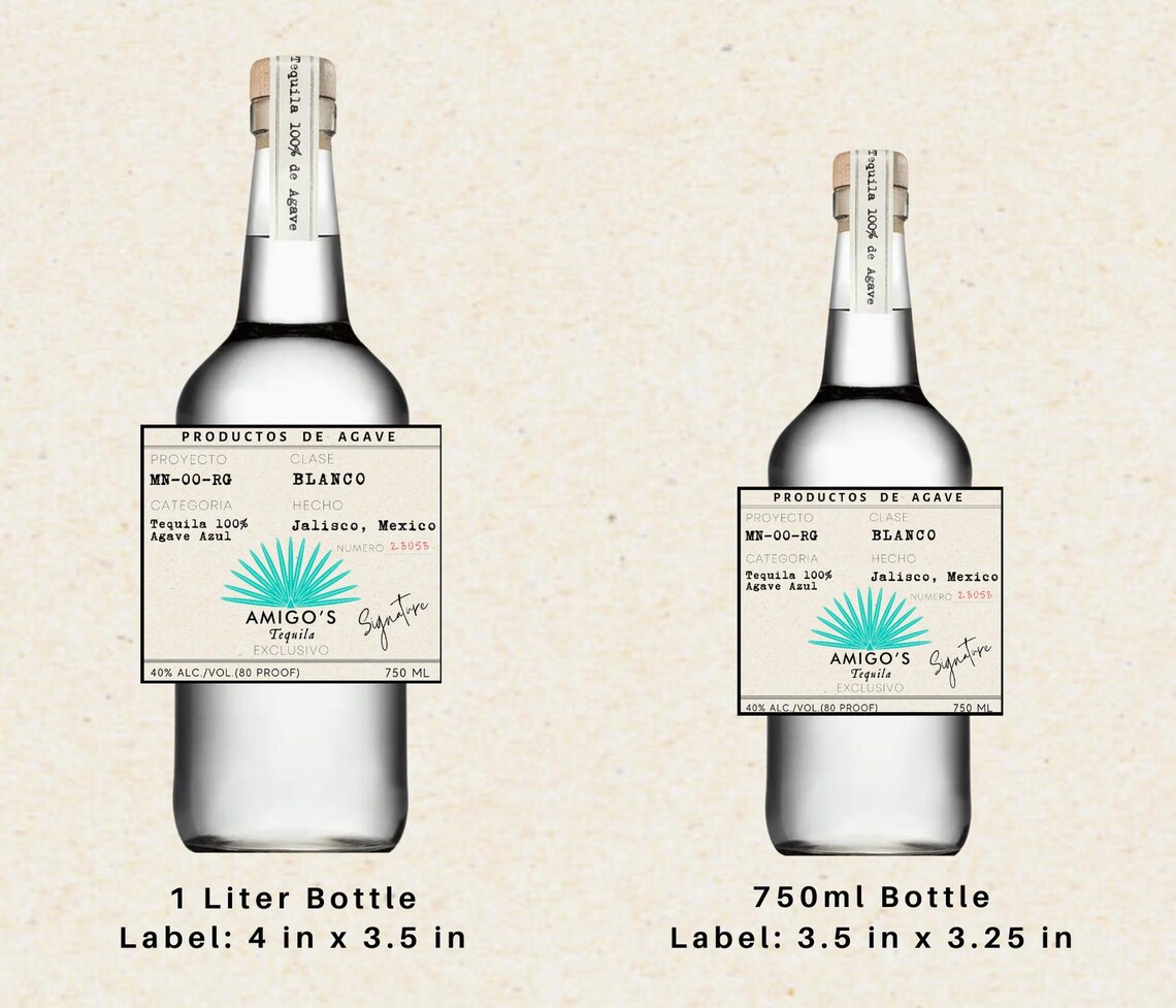 CUSTOM Tequila Bottle Sticker Labels for Birthdays, Bridesmaids ...