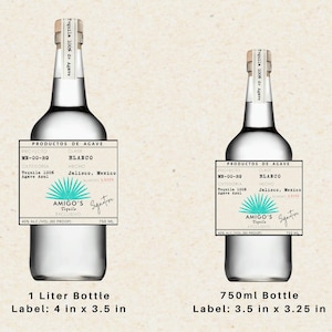 CUSTOM Tequila Bottle Sticker Labels for Birthdays, Bridesmaids ...