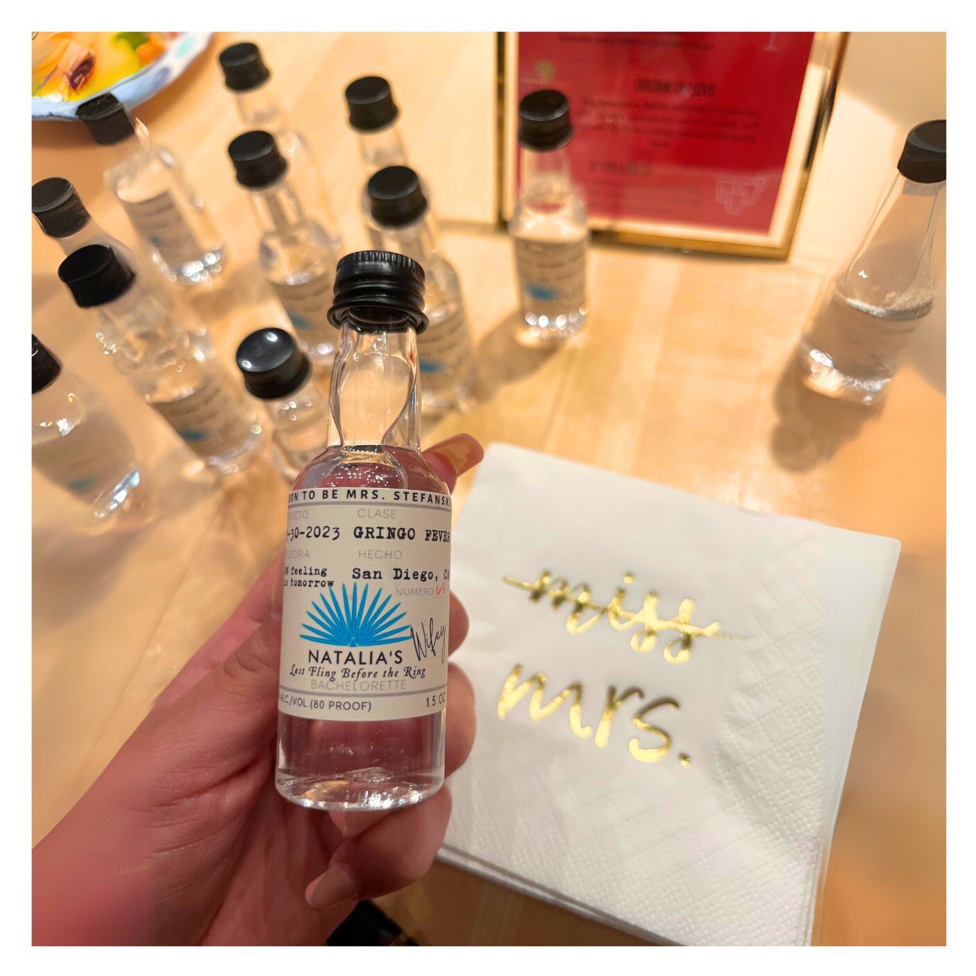 CUSTOM Tequila Bottle Sticker Labels for Birthdays, Bridesmaids ...