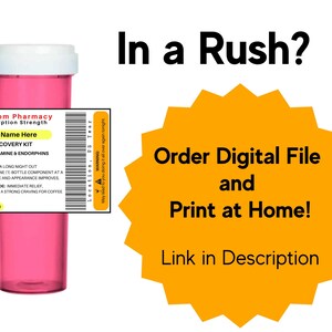 PINK PILL BOTTLE- Custom Prescription Labels - Etsy