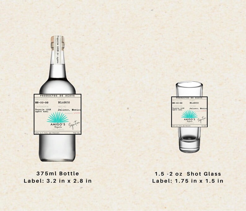 CUSTOM Tequila Bottle Sticker Labels for Birthdays, Bridesmaids ...