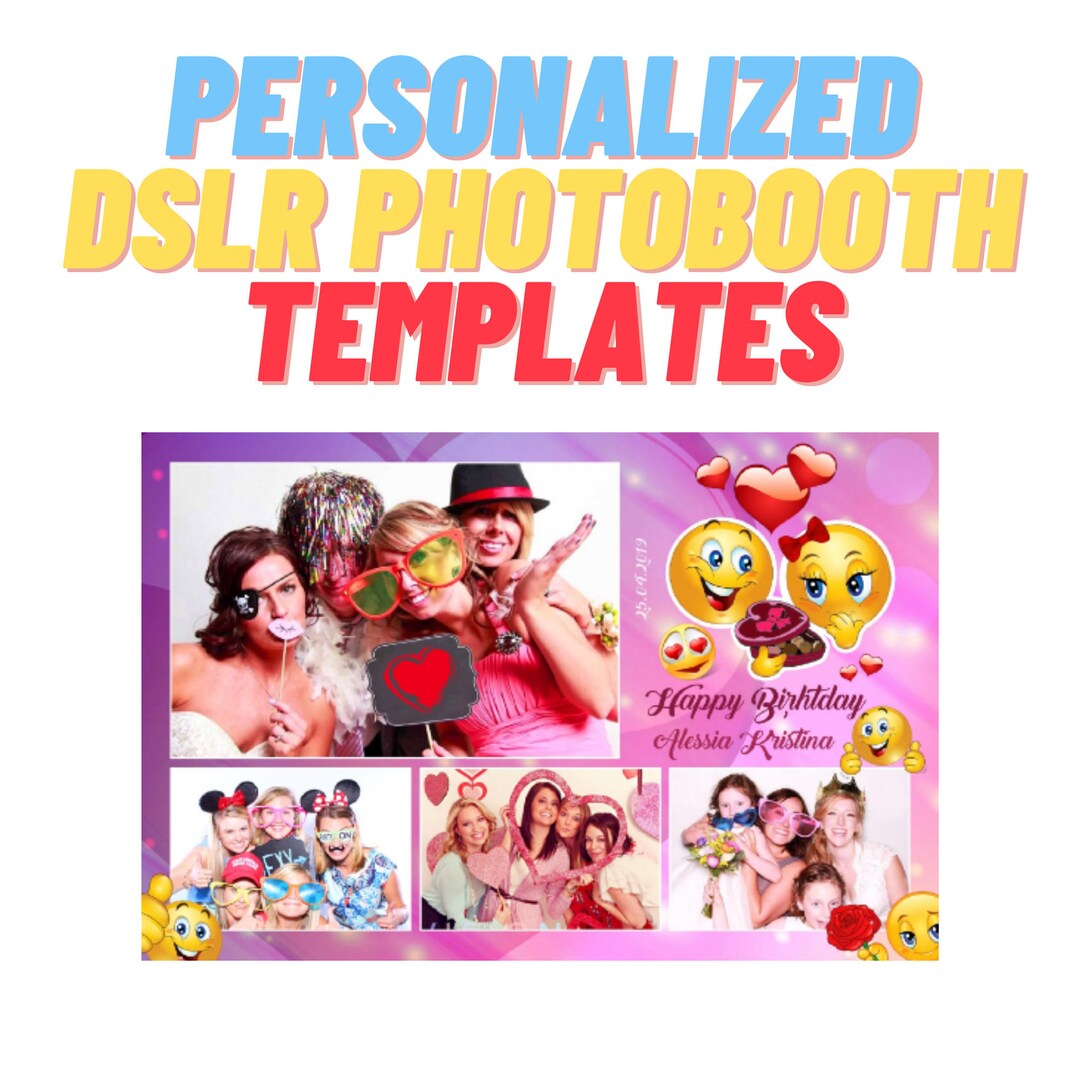Emoticons Photo Booth Template Party/anniversary Photo Booth - Etsy