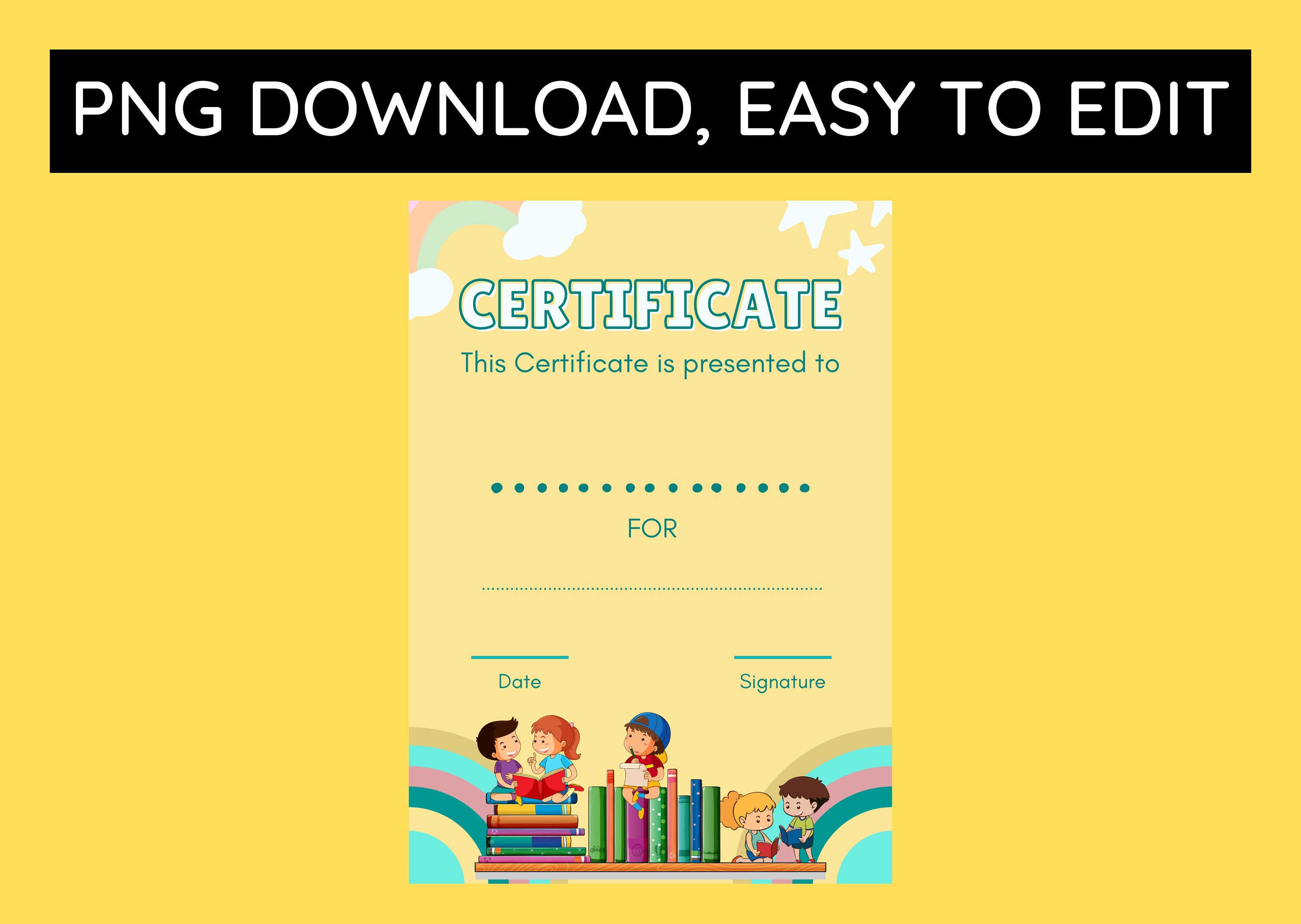 School Participation Kids Certificate, Simple and Clearn Award ...