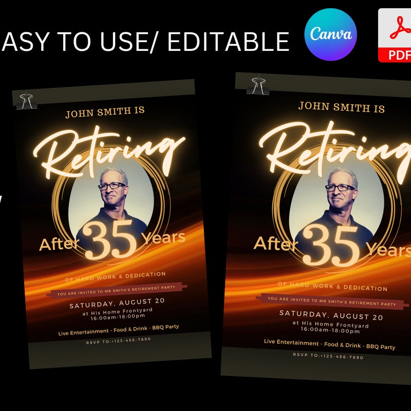 Retirement Flyer - Etsy