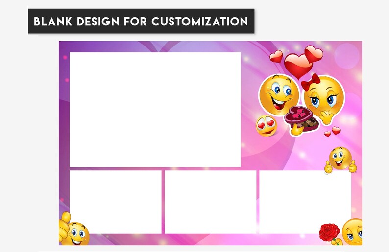 Emoticons Photo Booth Template Party/anniversary Photo Booth - Etsy