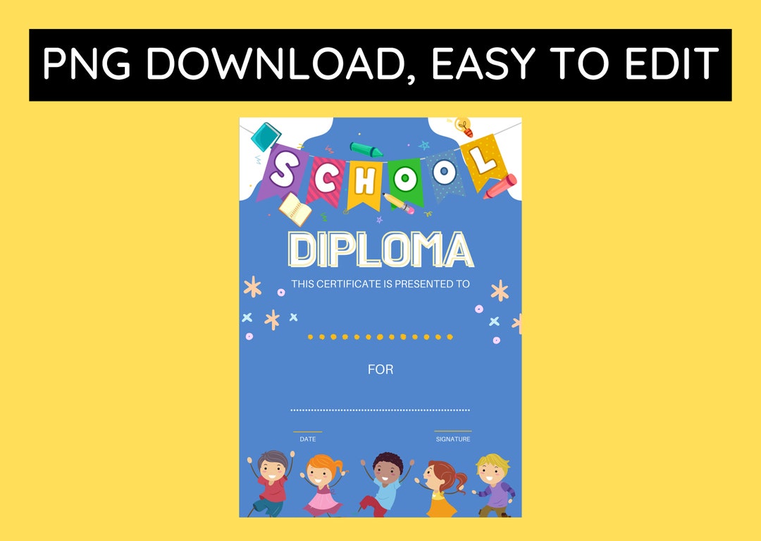 School Participation Kids Certificate, Simple and Clearn Award ...