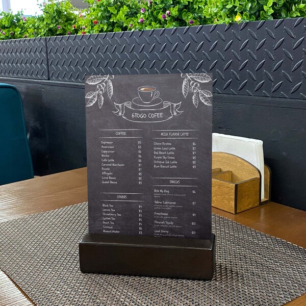 Coffee Menu - Etsy