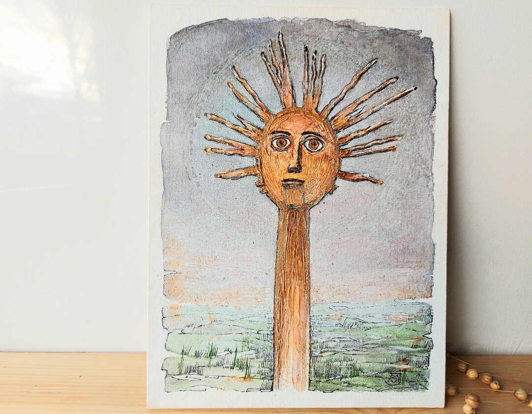 Pagan Goddess of Sun, Copy of My Original Painting on Canvas Panel ...