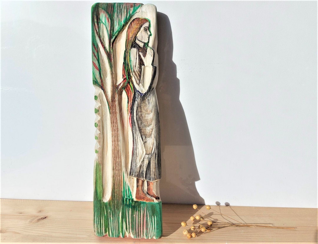 Baltic Pagan Goddess of Woods Medeina Hand Carving and - Etsy
