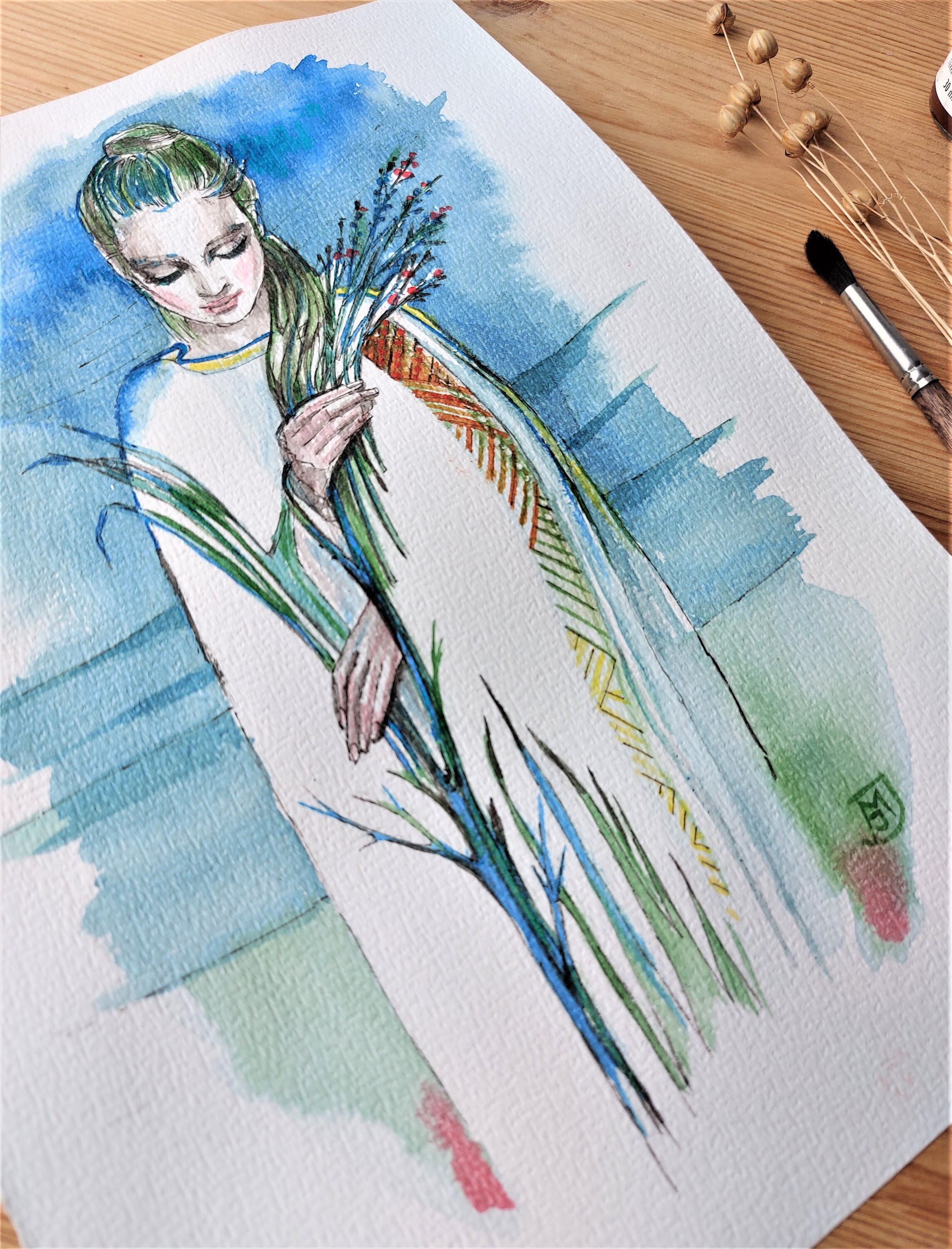 Goddess of Earth Pagan Baltic Goddess Print From My Original - Etsy