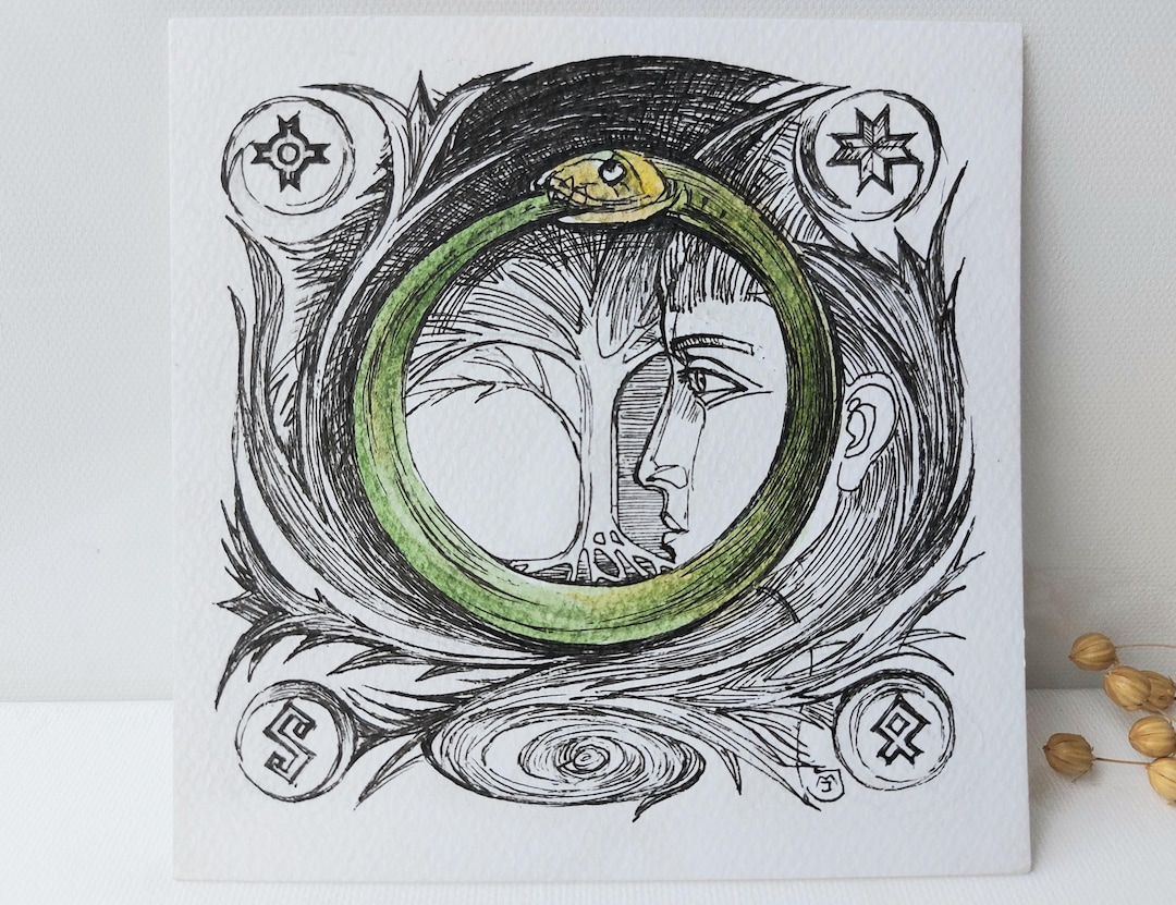 Pagan God Serpent, Mythological Grass Snake Zilvinas, Baltic Symbols ...