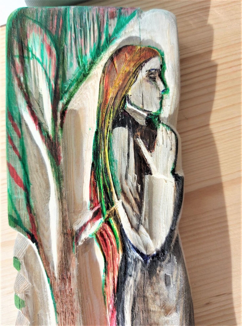 Baltic Pagan Goddess of Woods Medeina Hand Carving and - Etsy