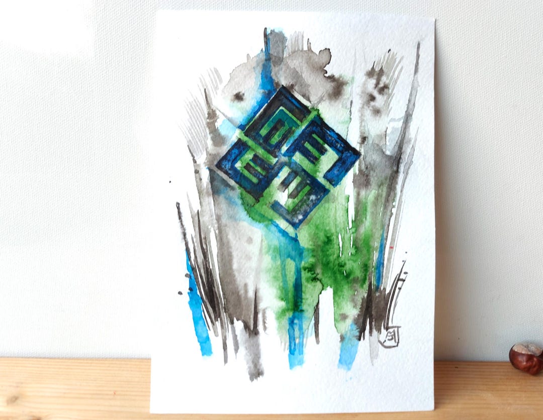 Baltic Cross of Fire, Crooked Cross, Original Acrylic Painting, Not ...