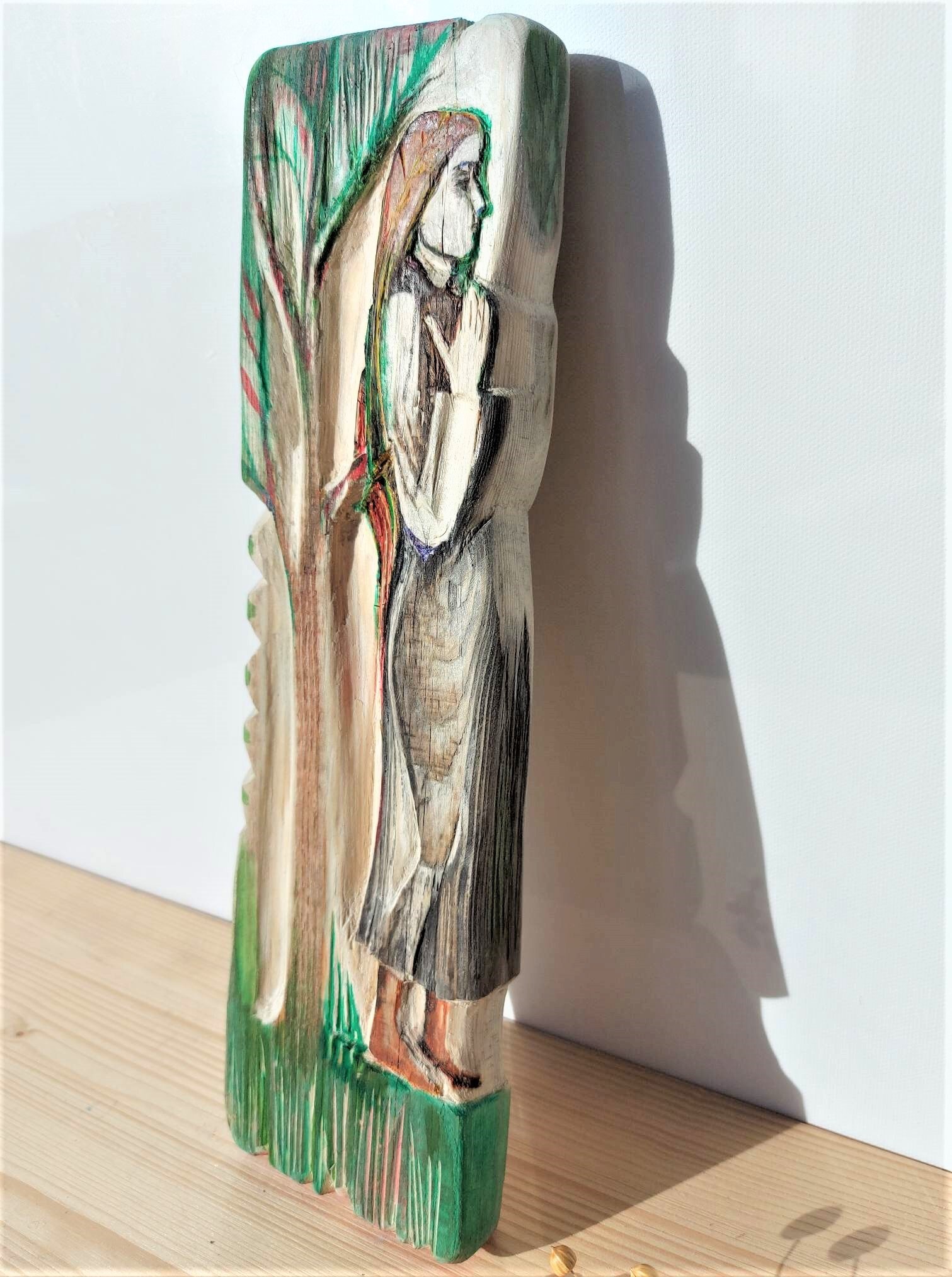 Baltic Pagan Goddess of Woods Medeina Hand Carving and - Etsy