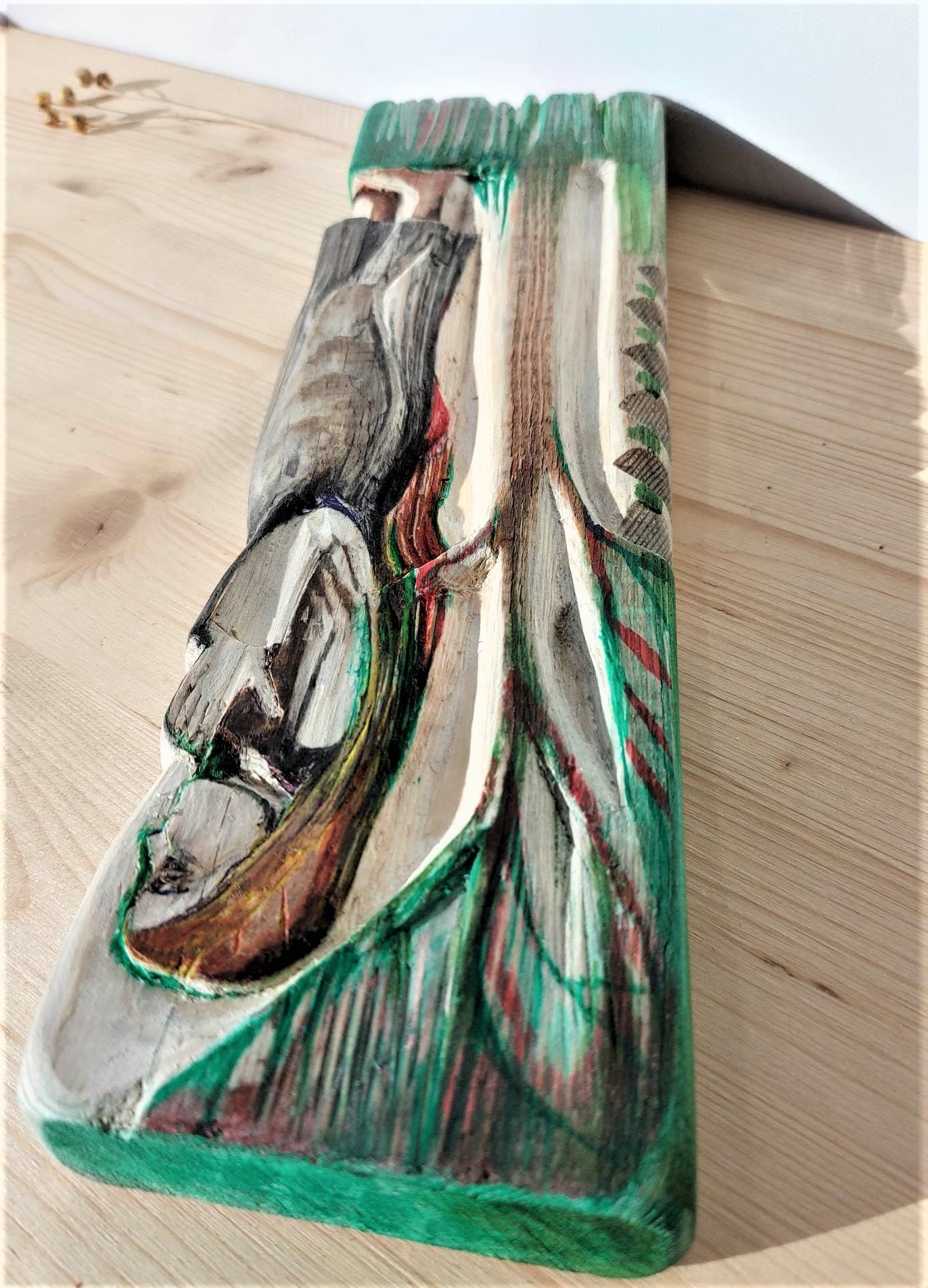 Baltic Pagan Goddess of Woods Medeina Hand Carving and - Etsy