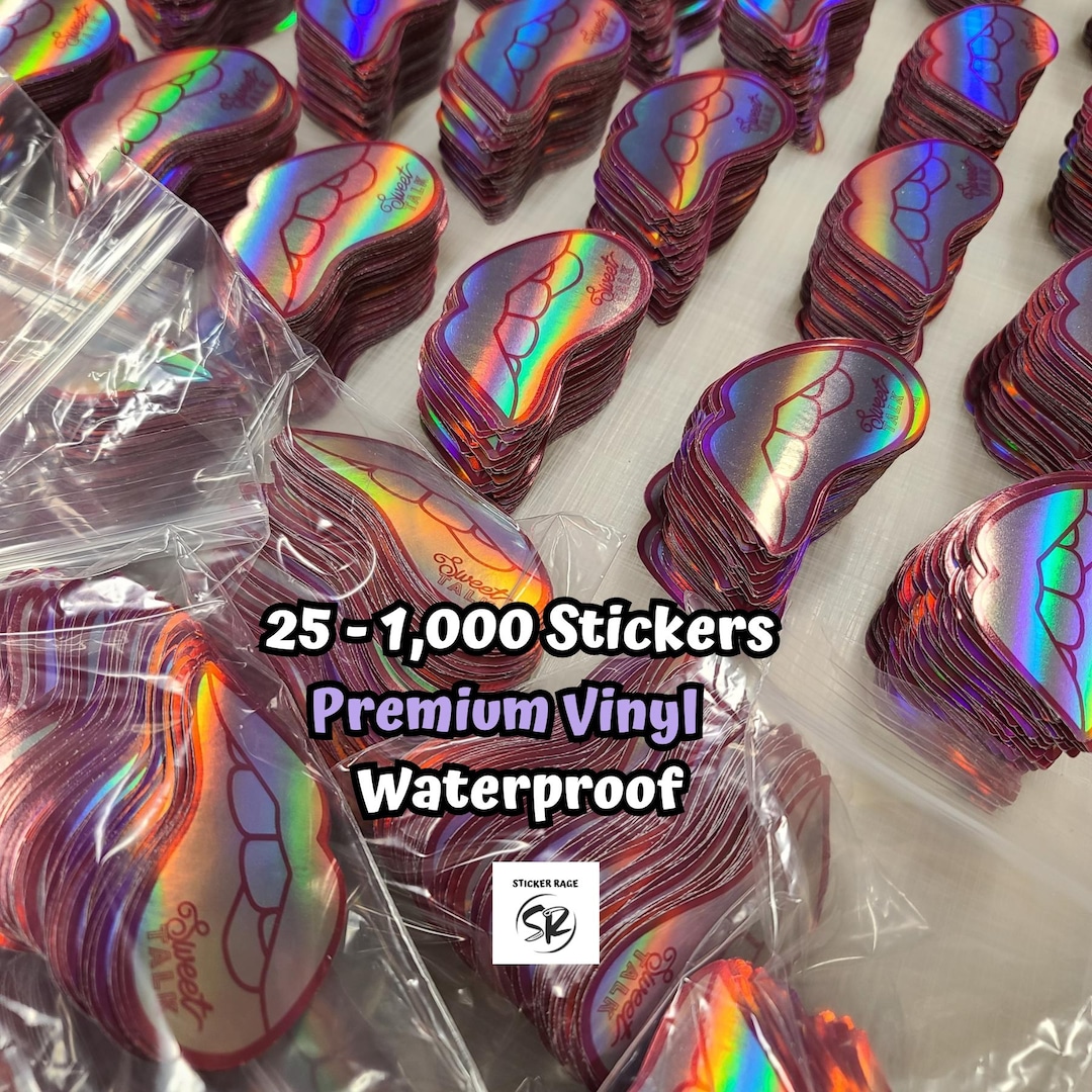 Holographic Vinyl Stickers. Iridescent Decals. Custom Stickers. Made to ...