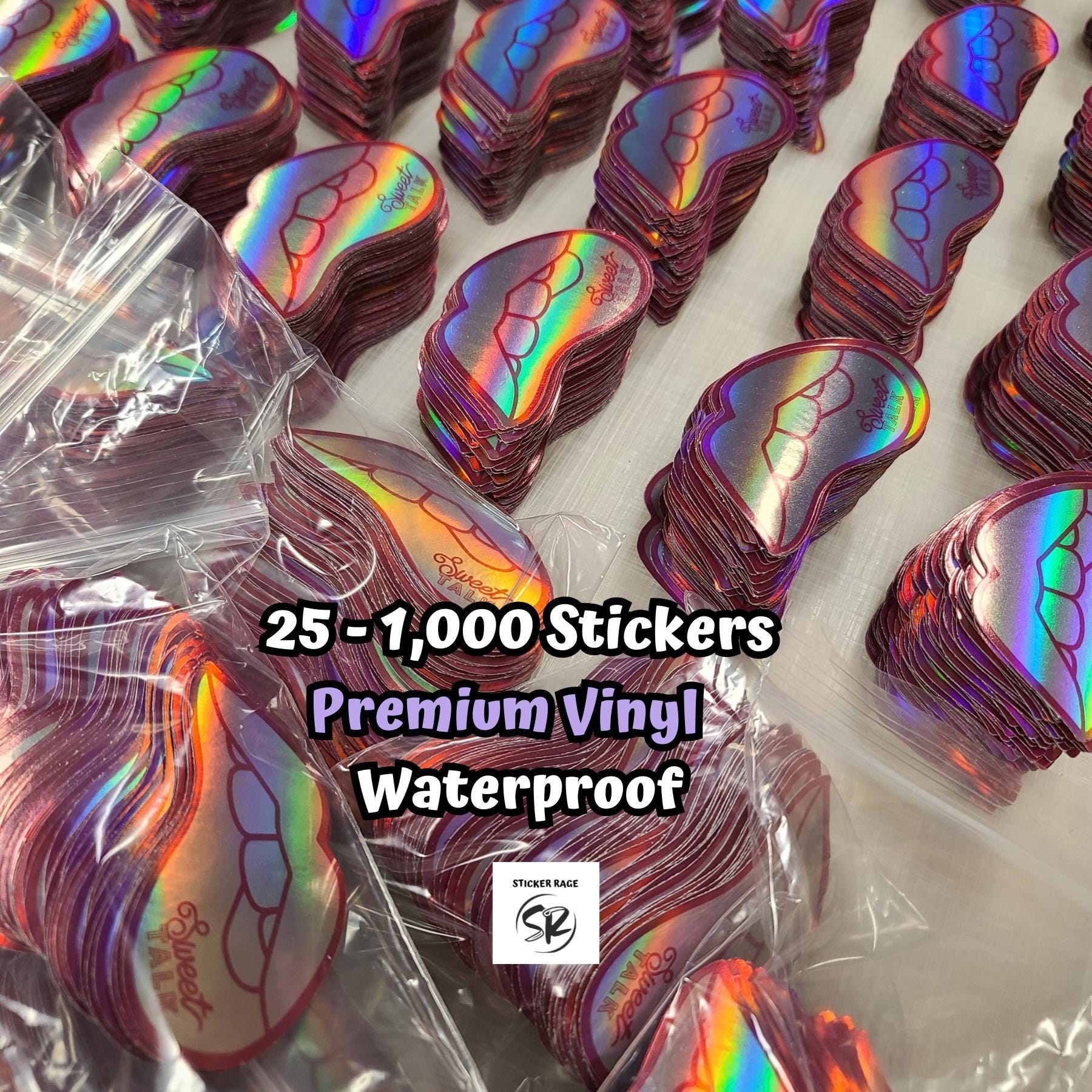 Holographic Vinyl Stickers. Iridescent Decals. Custom Stickers. Made to ...