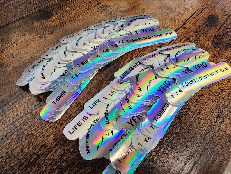 Holographic Vinyl Stickers. Iridescent Decals. Custom Stickers. Made to ...