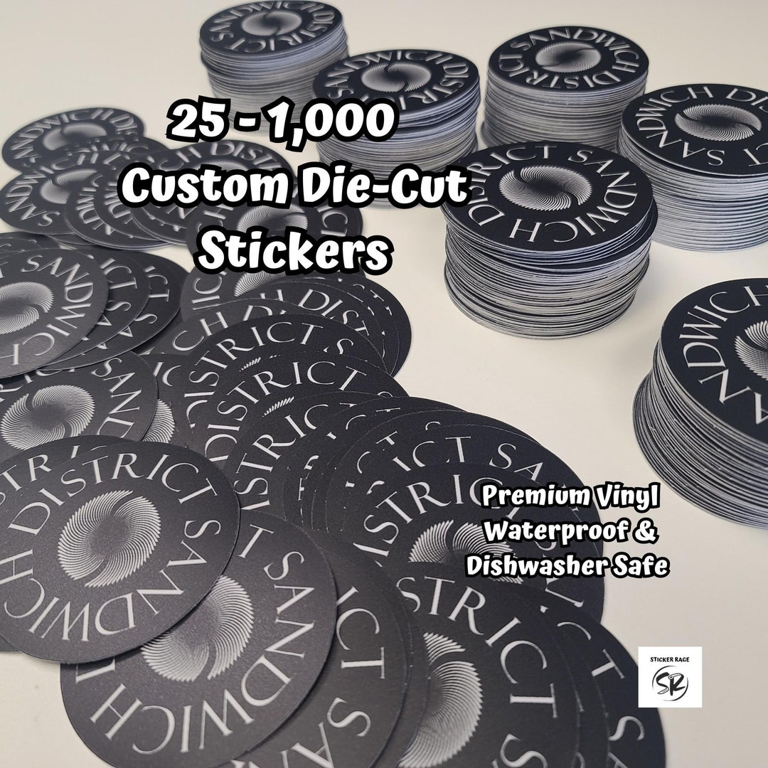 Custom Waterproof Die-cut Stickers. Laminated Vinyl Labels. Perfect for ...