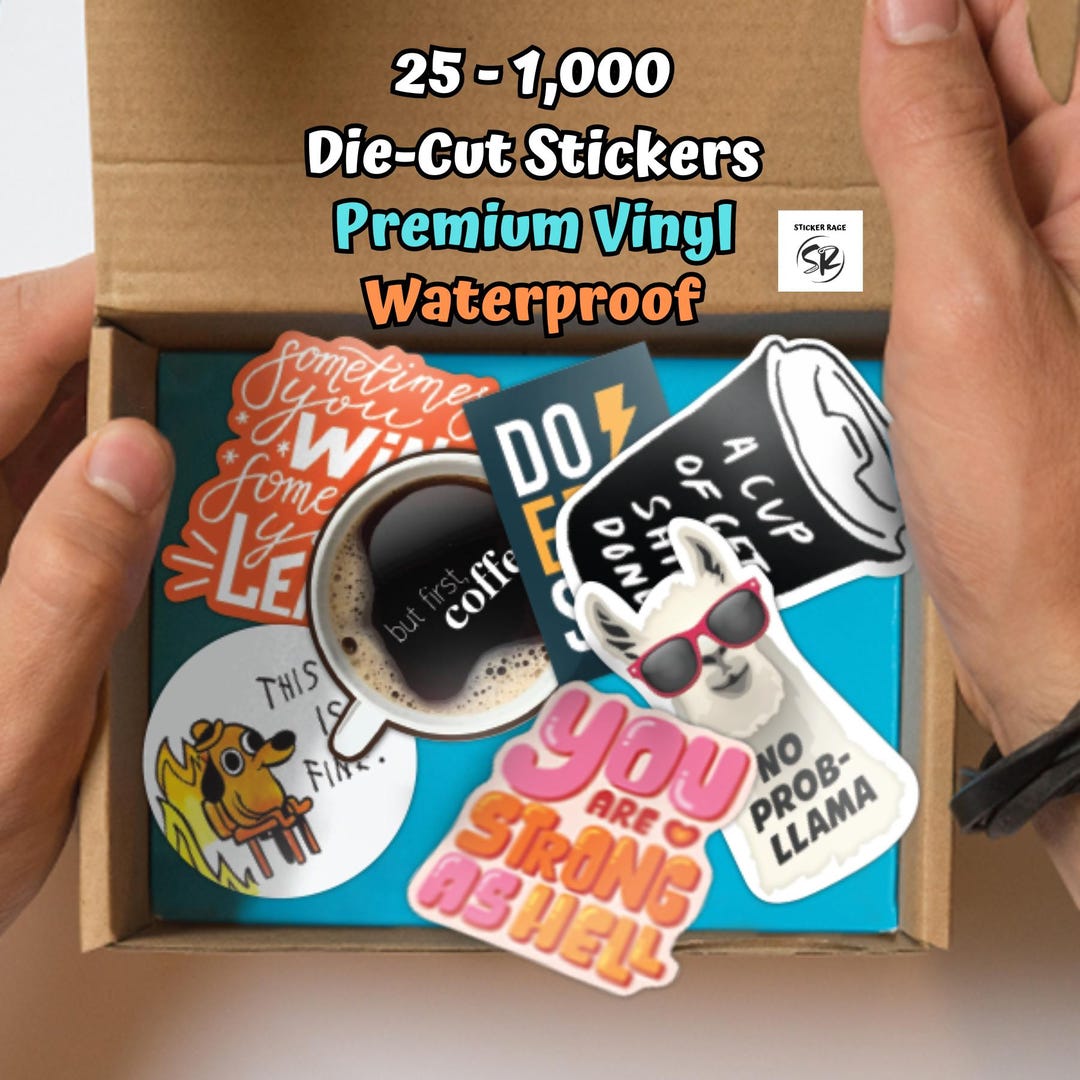 Custom Vinyl Waterproof Stickers Cut Any Shape. Custom Bulk Stickers ...