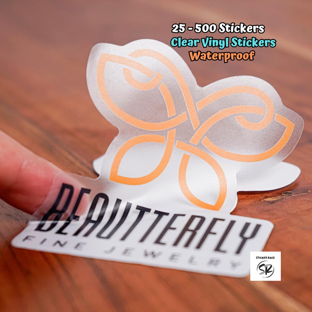 Clear Stickers. Transparent Decals. Premium Vinyl. See Through Decal ...