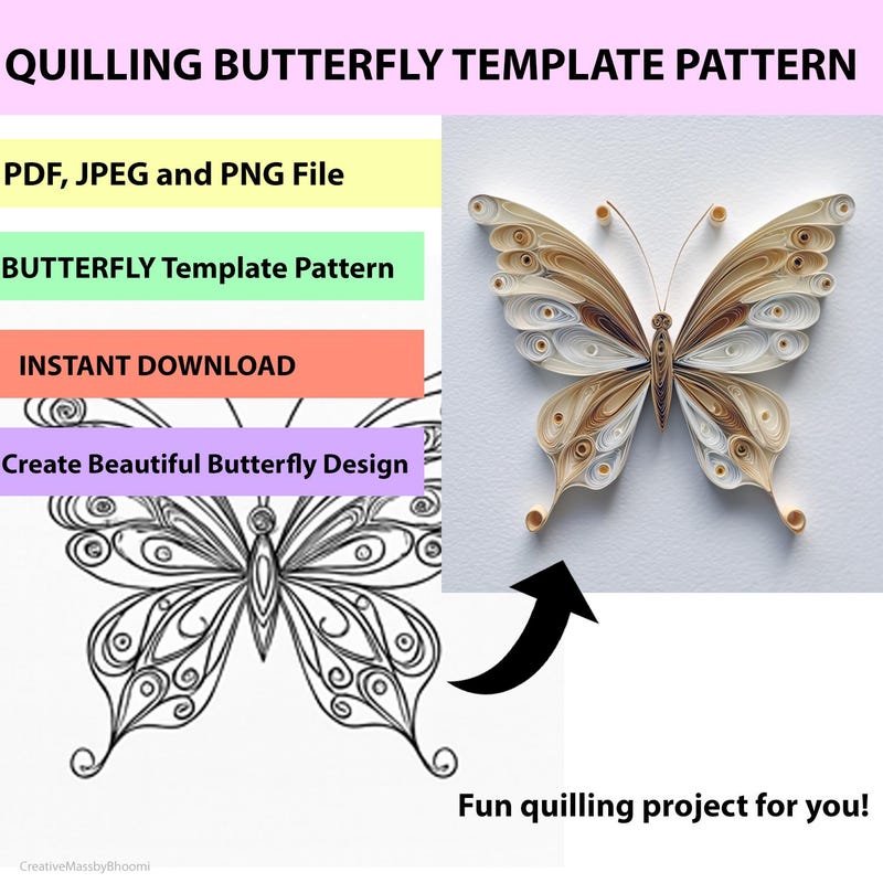 Quilling Butterfly - Etsy