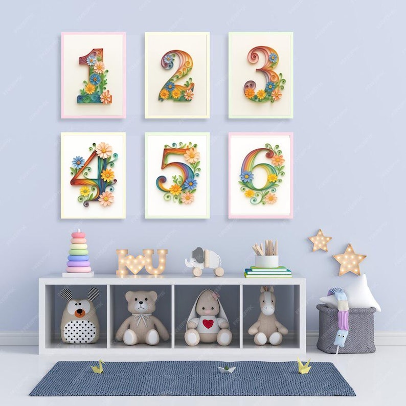 72 Quilled Alphabet and Number Clipart: High-resolution Designs ...