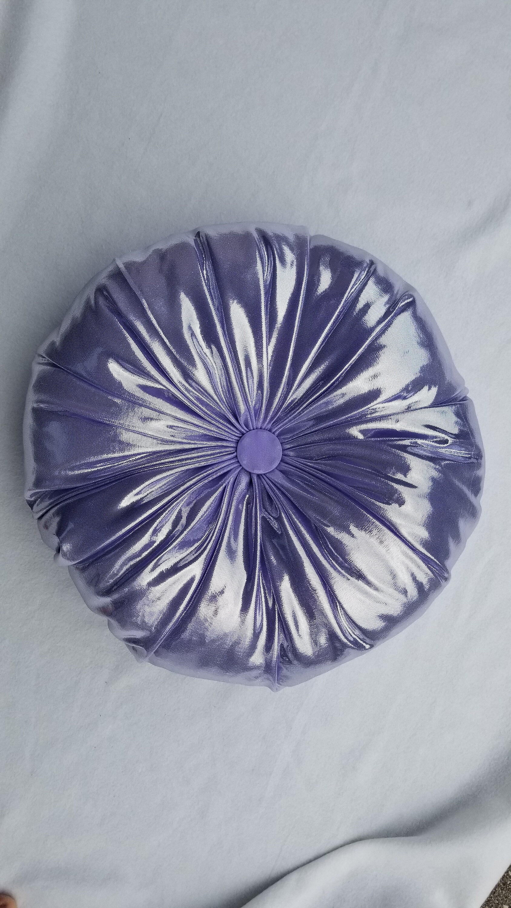 Luxury Shimmer Lavender Round Pillow, Pintuck Pillow, Throw Pillow ...