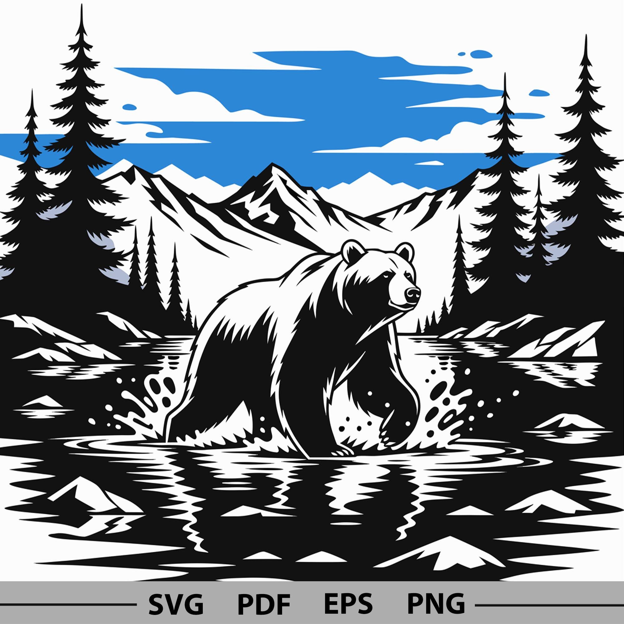 Bear SVG - 1 File: SVG, PNG, Pdf and Eps (digital Download) Commercial ...