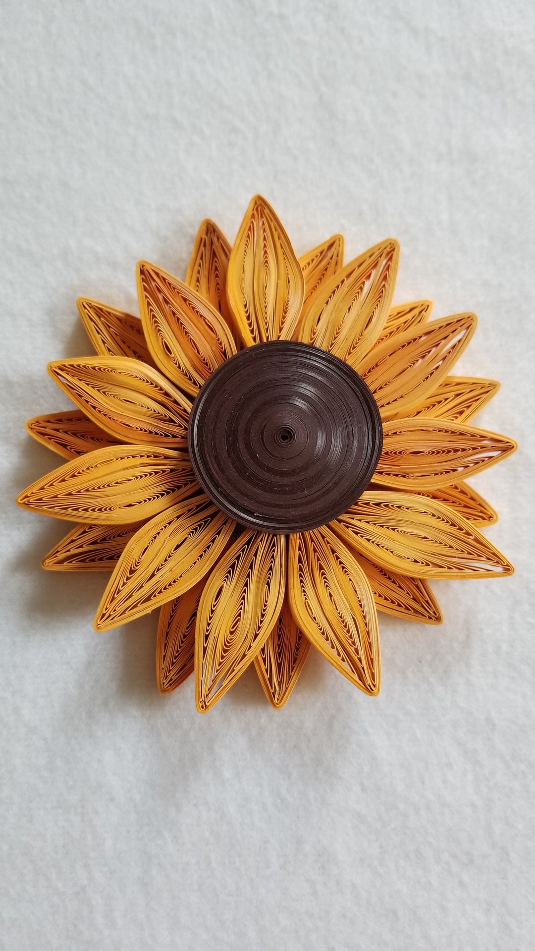 50 PCS Quilling Sunflower Petals, Quilling Flower for Handmade Card ...