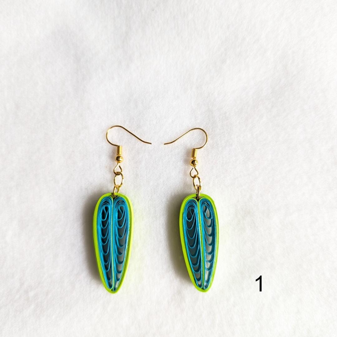 Build Your Own Quilling Paper Earrings: Sterling Silver Hooks, Choose 5 ...
