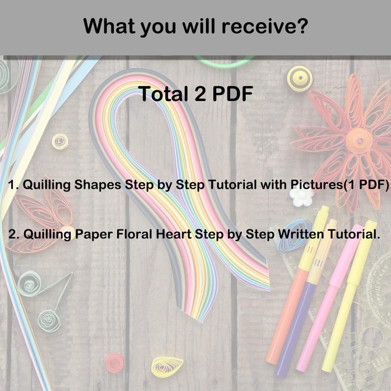 Quilling Heart Tutorial: DIY Craft Gift for Mom (PDF Guide Included ...