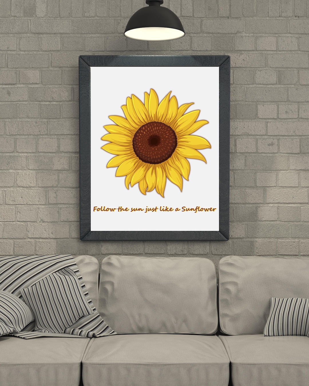 Sunflower Art Print: Motivational Quote, Kids Room Decor (digital ...