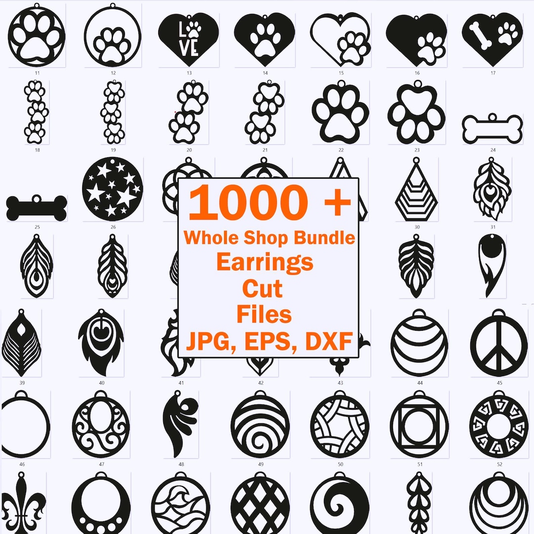 1000+ Earring Cut Files, Laser Cut Templates (digital Download) - Etsy